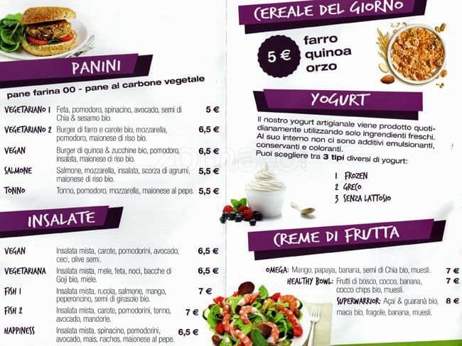 Menu at Açaí & Friends pub & bar, Rome
