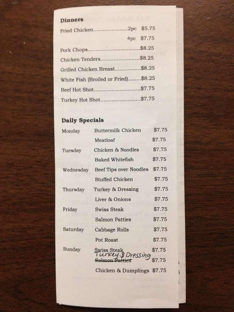 Menu at Rob's Restaurant & Catering, Brookville