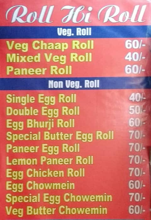 Menu of Raju Fast Food & Eggs Point, Nangloi, New Delhi