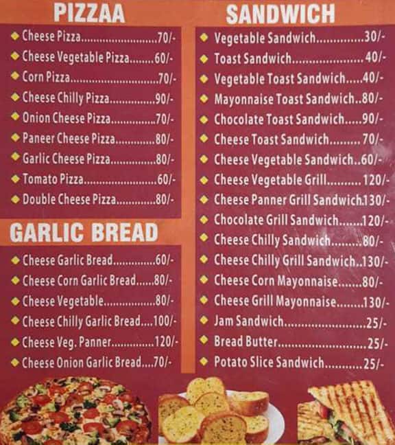 Menu at Shree Ganesh Dosa, Mumbai