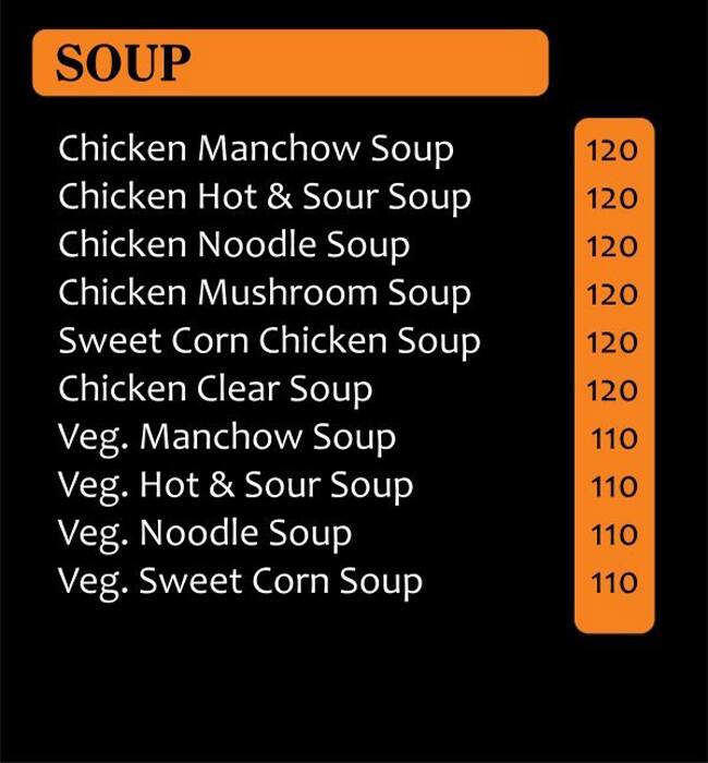 Menu of Tamanna Chinese Corner, Near Andheri East Station, Mumbai