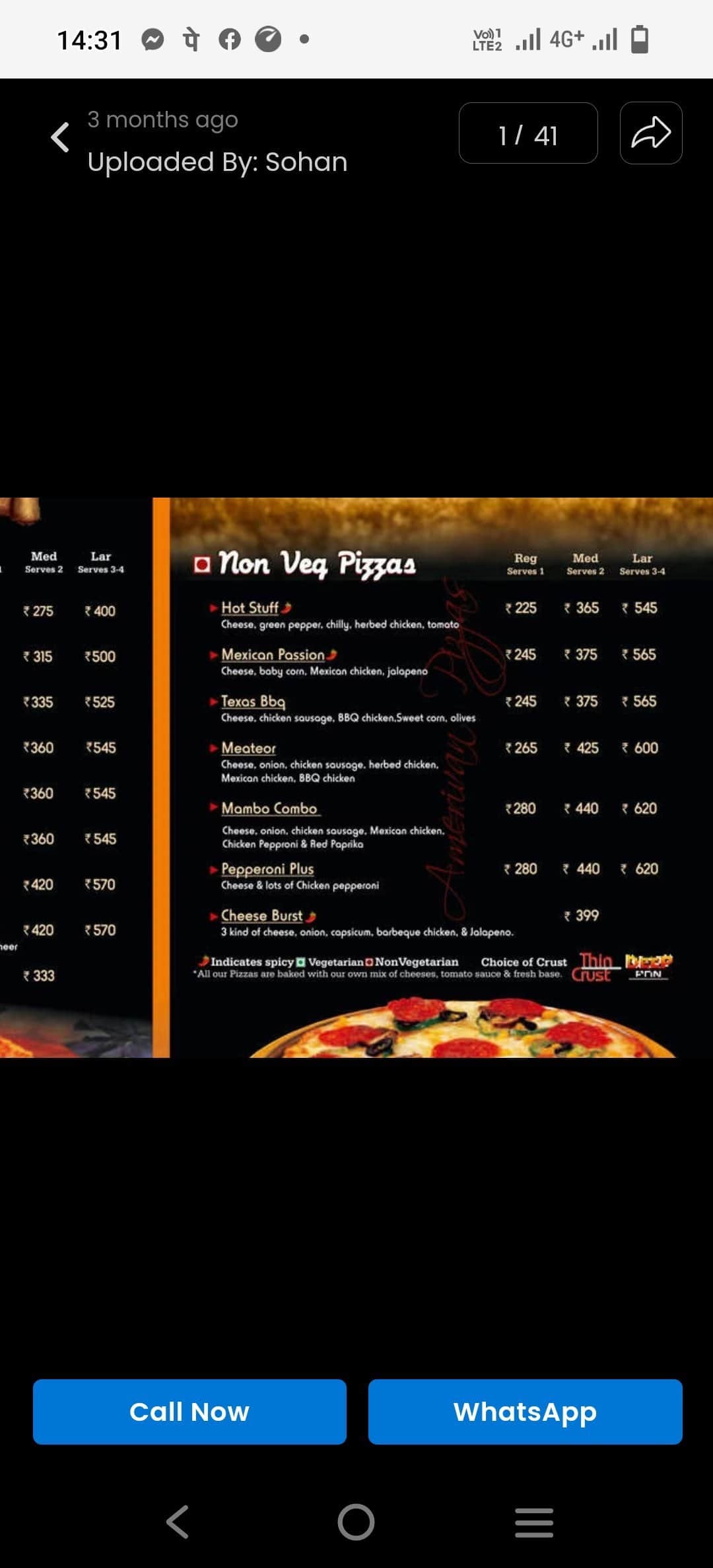 Menu of Love Cafe, Samaypur, New Delhi