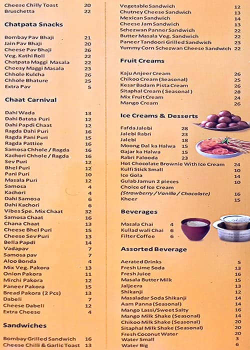 Menu of Virpur Vibes, Jumeirah Lake Towers (JLT), Dubai