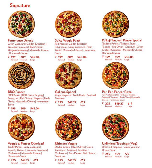 Menu at Instapizza, Greater Noida