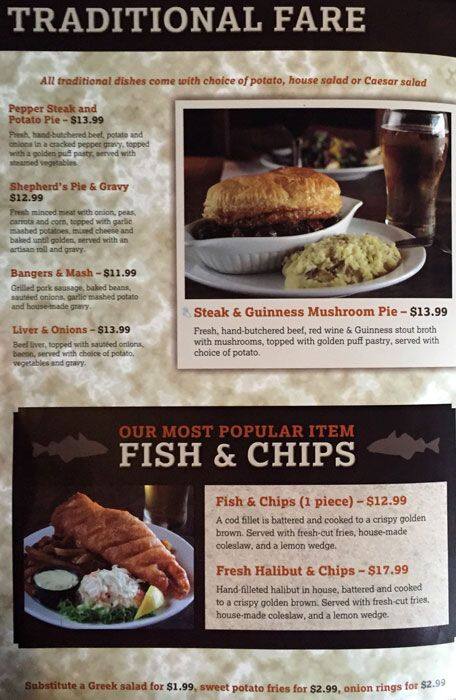 Menu at Squires pub & bar, Burlington