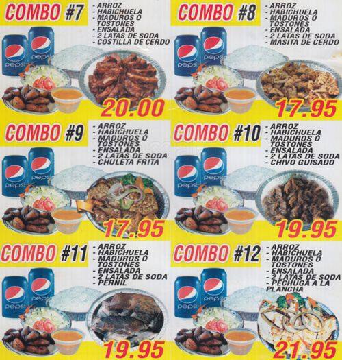 Menu at El Nuevo Taino pub & bar, New York City