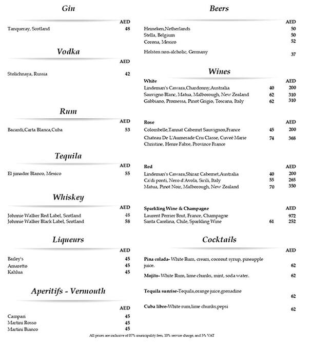 The Collective by Market Café - Grand Hyatt Dubai Menu - Zomato