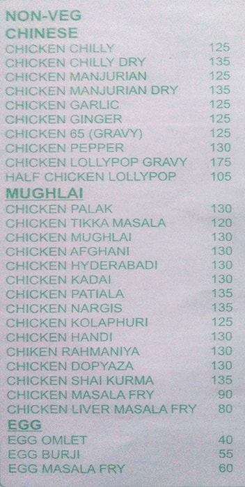 Menu at Rahmaniya Restaurent, Mumbai, No 7 Raghunath