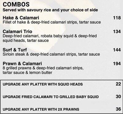 Menu at Cape Town Fish Market GrandWest restaurant, Cape Town, 41