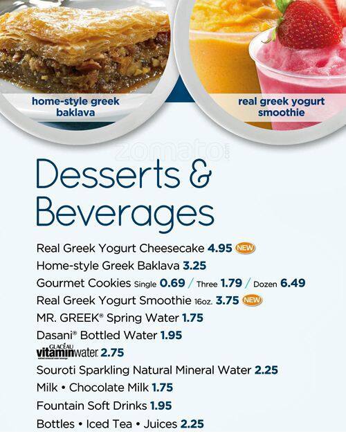 Menu au Mr. Greek Mediterranean Bar + Grill - CLOSED, Toronto, Finch ...