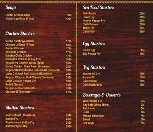 Menu of Mehfil Biryani, Madhapur, Hyderabad