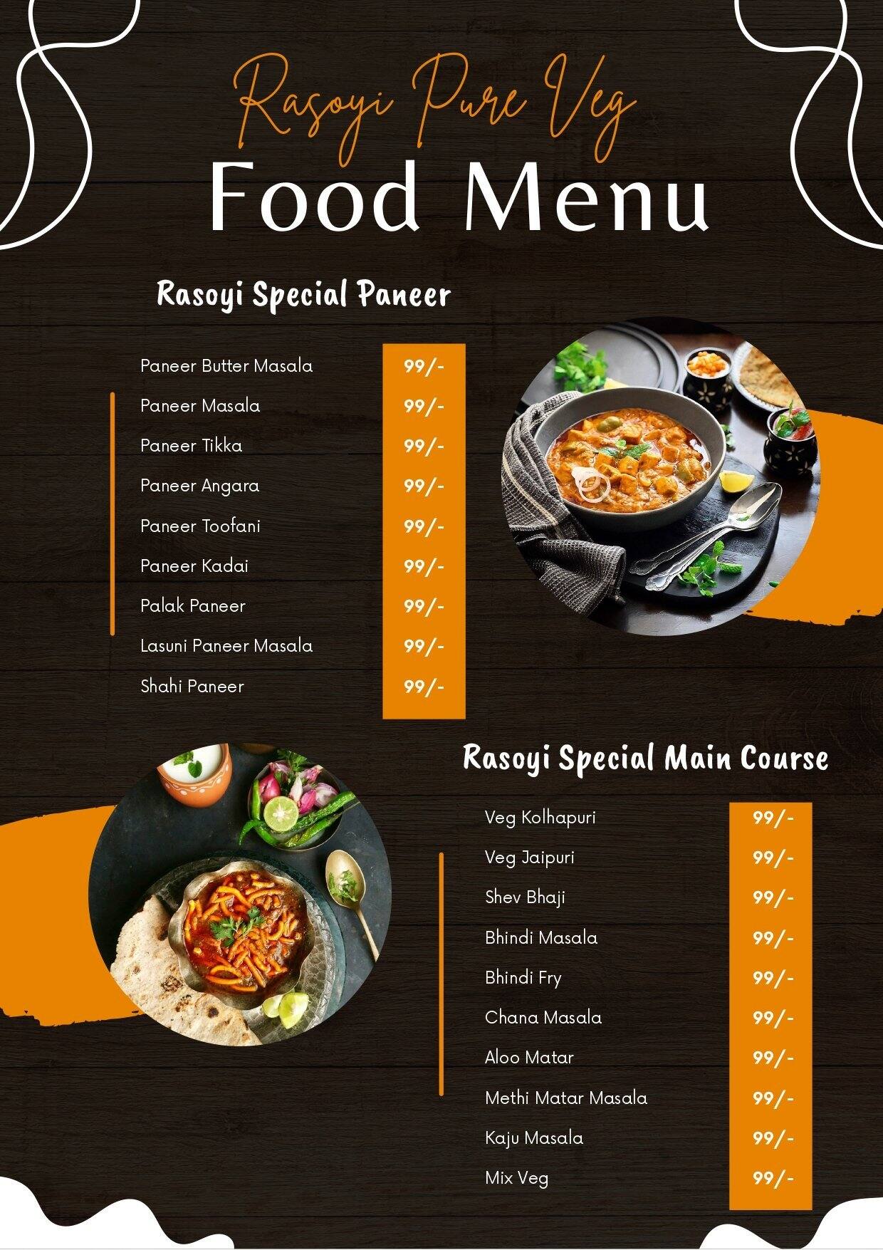 Menu of Rasoyi Pure Veg, Expressway, Pune