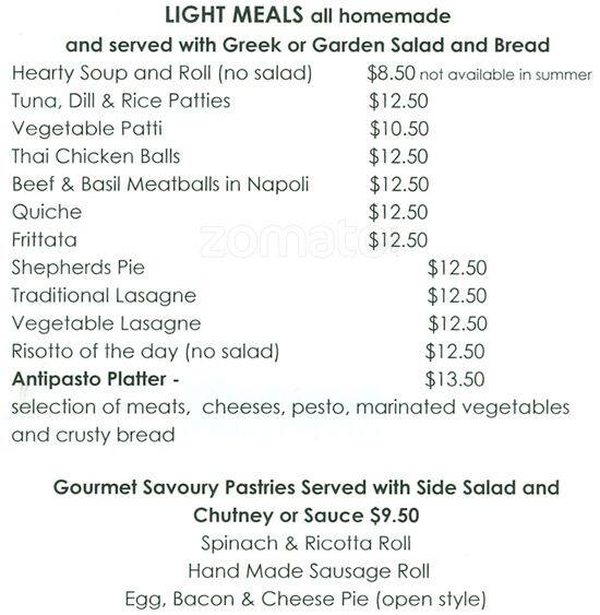 Menu at Food Coffee Friends cafe, Heathmont