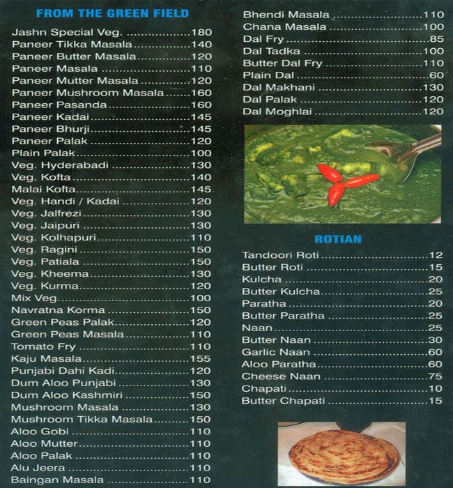 Menu at Jashn Family Restro & Bar, Mira Bhayandar