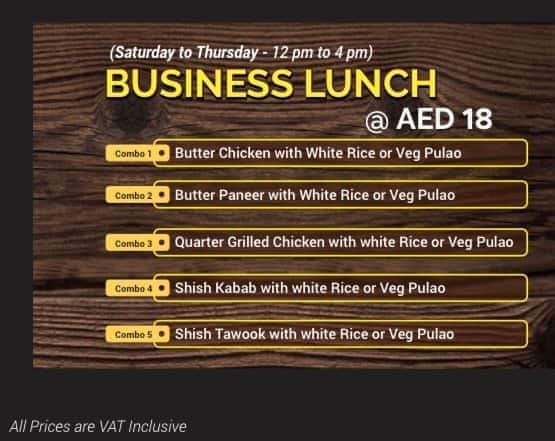 Menu at The Charcoal Shack restaurant, Dubai