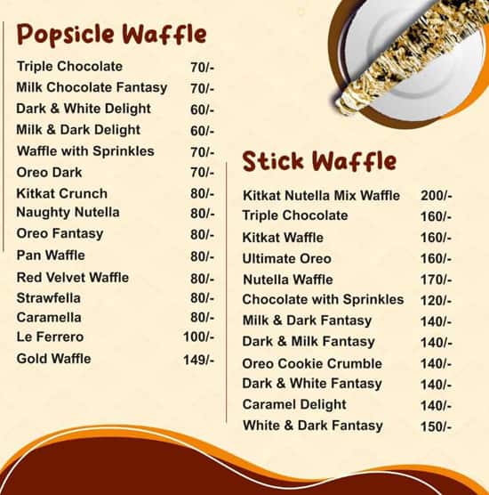 Menu of Wafella, Financial District, Hyderabad