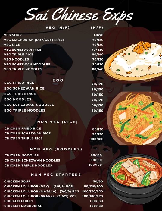 Menu of Sai Chinese Express, Ravet, Pune