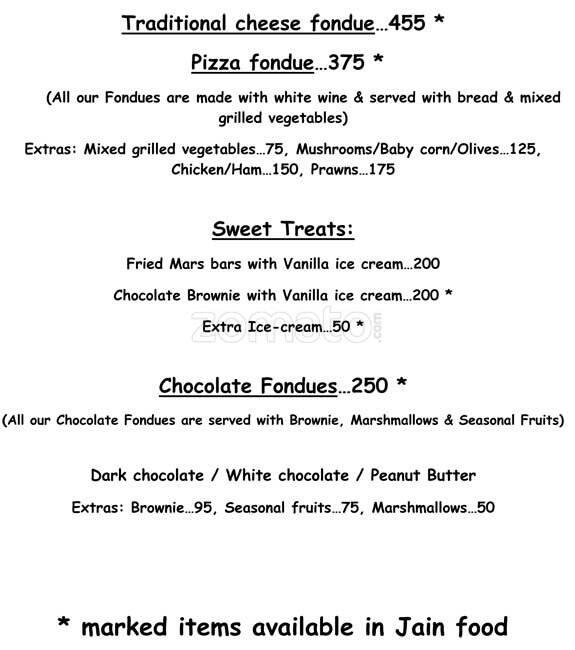 Menu at Malt and Pepper, Mumbai