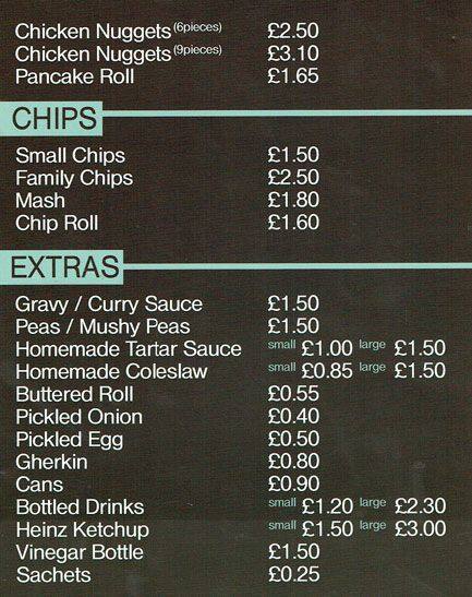 Menu at Barracuda, Upminster, 52 Station Rd