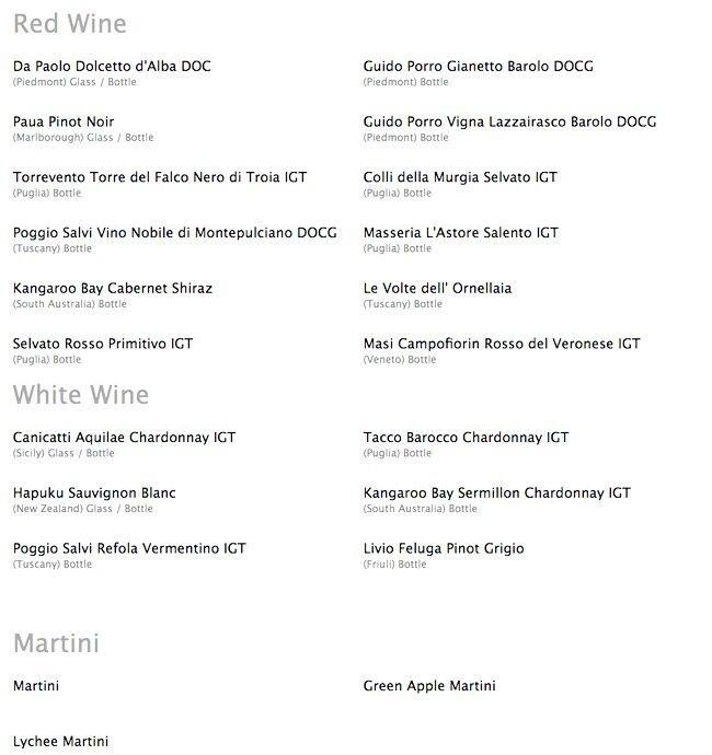 Da Paolo Bistro Bar Menu, Menu for Da Paolo Bistro Bar, Queenstown ...