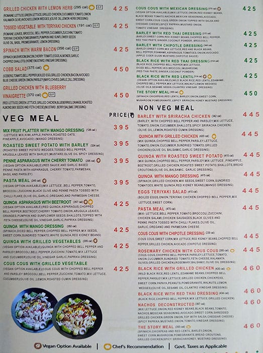 Menu at The Salad Story, Delhi, R 5