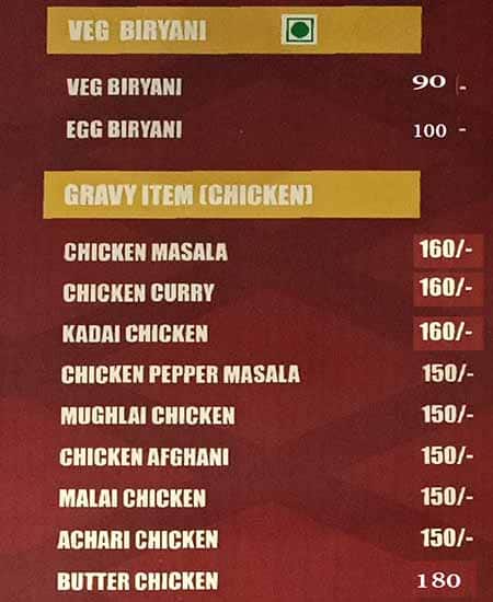 Menu at Masha Allah Mandi, Hyderabad, 8FXV+W9M