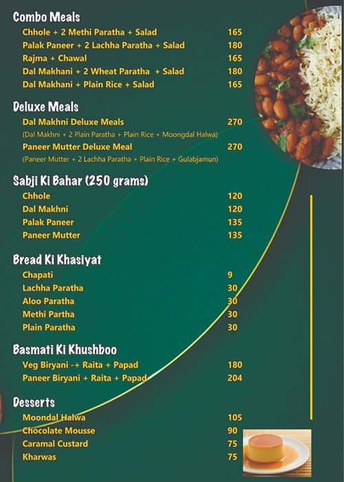 Menu of Curry Express, Dadar West, Mumbai