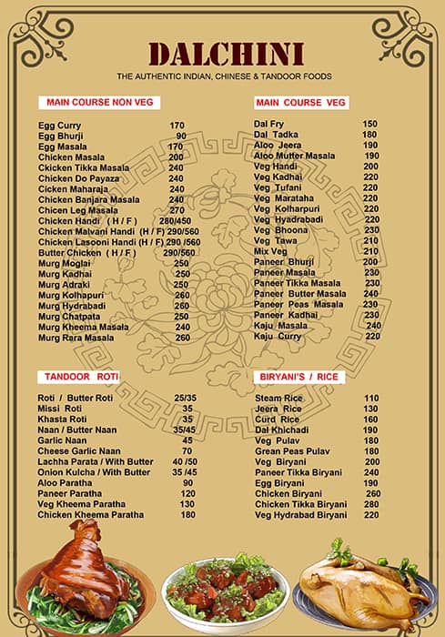 Menu of Dal Chini, Wakad, Pune