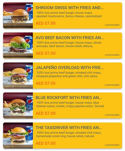 Menu at Gourmet Burger Kitchen restaurant, Dubai, Level 1