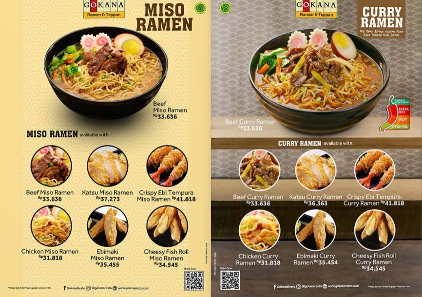 Menu at Gokana Ramen & Teppan restaurant, South Tangerang, Jalan ...