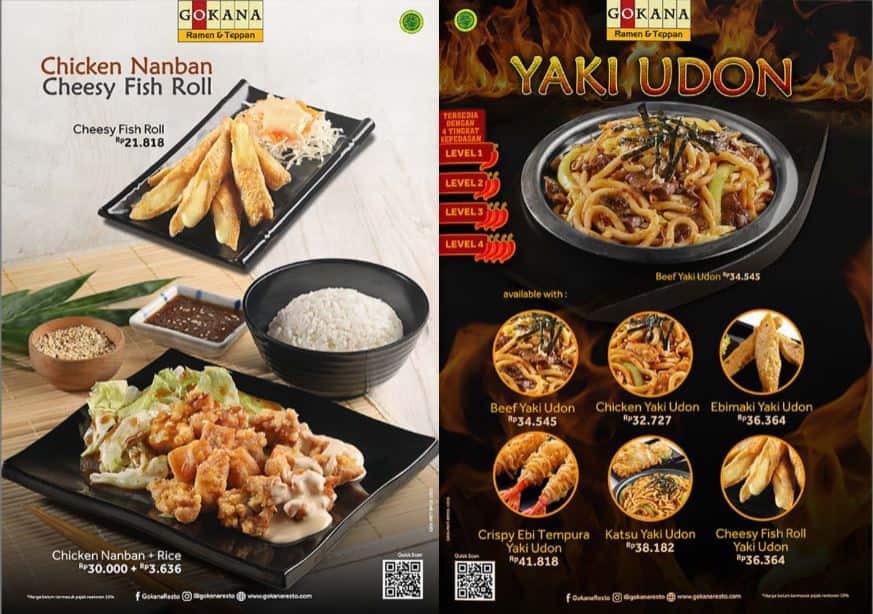 Menu at Gokana Teppan restaurant, East Jakarta, RT.12/RW.4