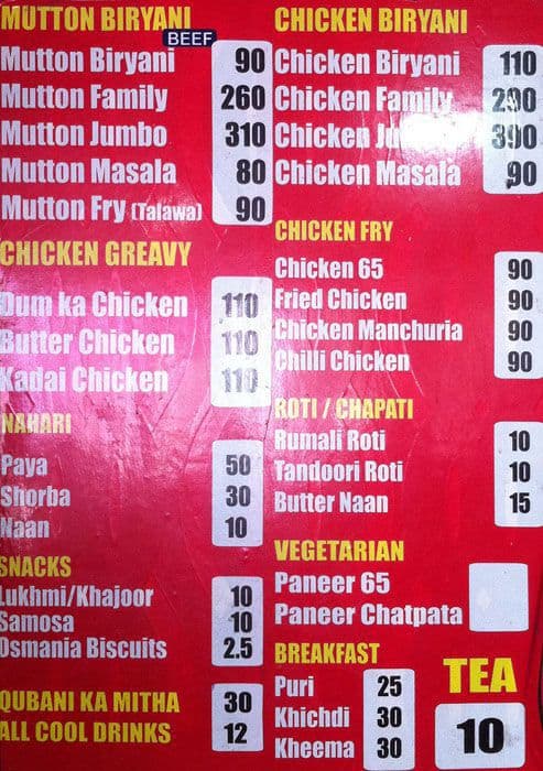 Hotel Rumaan Menu, Menu for Hotel Rumaan, Charminar, Hyderabad - Zomato