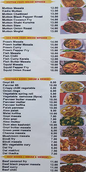 Menu at Hot & Spicy Restaurant, Ajman