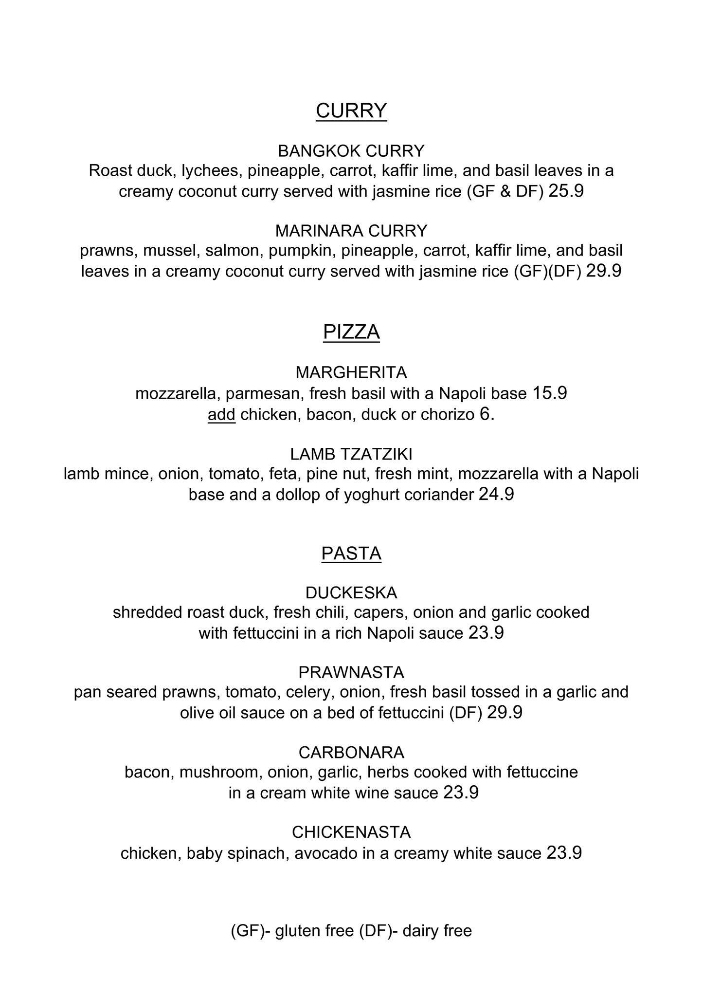 Menu at Six Degrees Cafe, Indooroopilly