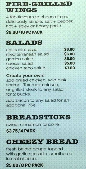 Menu at Panago Pizza, Surrey, 24 Ave