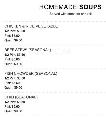 Menu at Pat's Pizza & Catering pizzeria, Boston