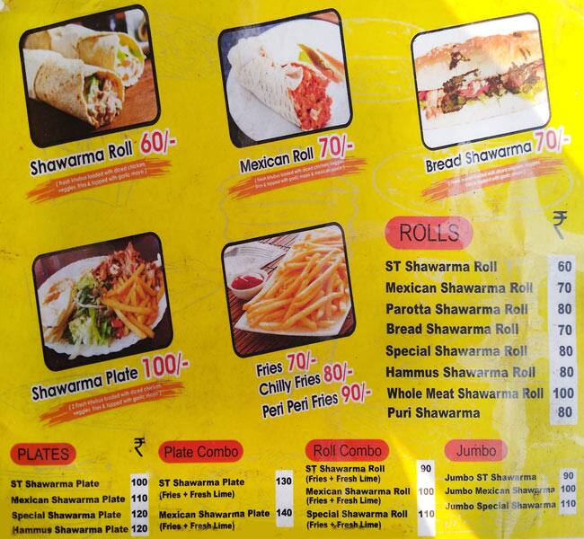 Menu at TEA TIME, Bengaluru, 505-509