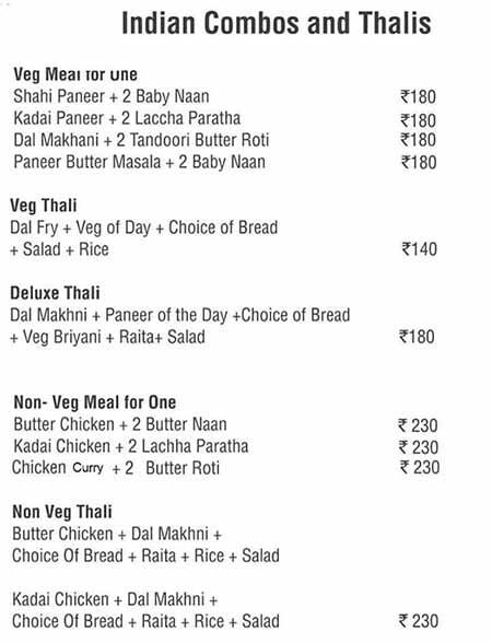Menu at Zero Point One, Noida, A 67
