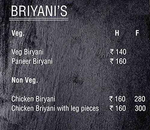 Menu at Zero Point One, Noida, A 67