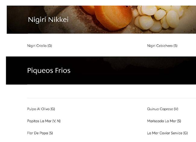 Menu at La Mar by Gaston Acurio Dubai restaurant, Dubai, Palm Jumierah ...