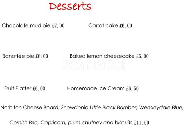 Menu at London Bridge Hotel restaurant, London, 8-18 London Bridge St