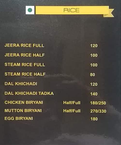 Menu of Khandeshi Darbar, Baner, Pune