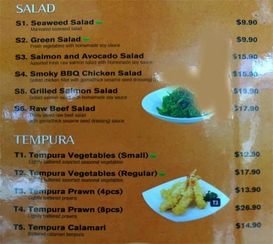 Menu at Oki Oki restaurant, Hornsby