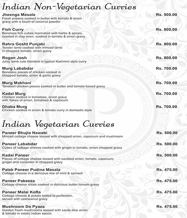 Menu at Parikrama The Revolving Restaurant, New Delhi