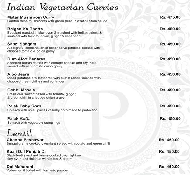 Menu at Parikrama The Revolving Restaurant, New Delhi