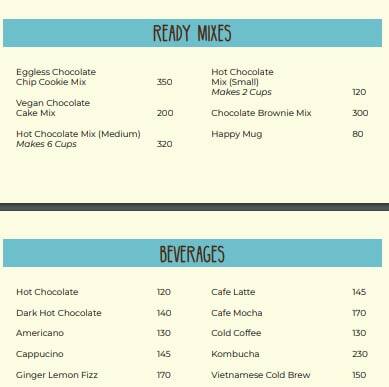 Menu at Happy Belly Cafe & Patisserie, Bengaluru, 4th Floor