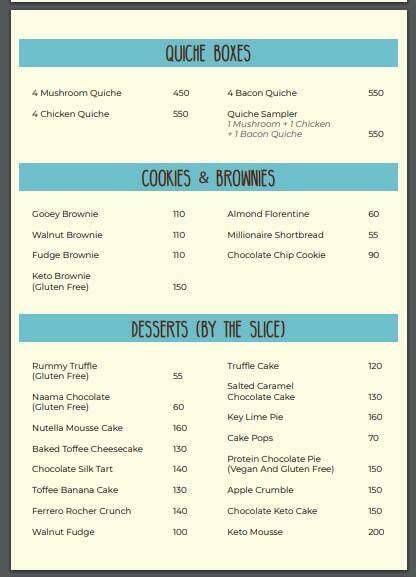Menu at Happy Belly Cafe & Patisserie, Bengaluru, 4th Floor