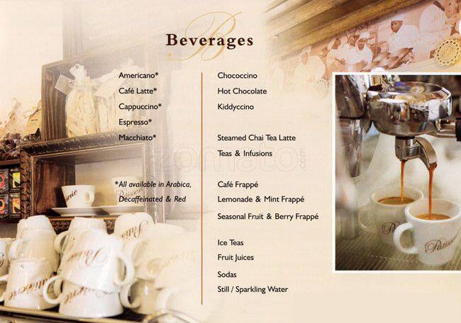 Menu at Château Gâteaux Riverside Shopping Centre restaurant, Sandton ...