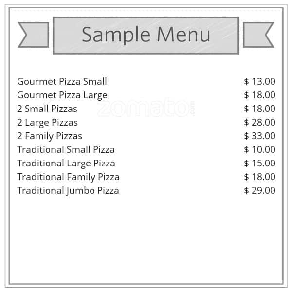 Menu at Sopranos Pizza Bar On Main, Bacchus Marsh