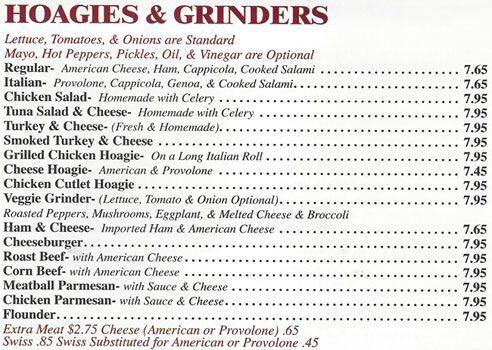 Menu at Fairmount Pizza and Grill pizzeria, Philadelphia